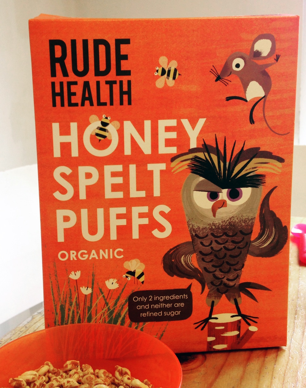 Honey spelt freezer snack bars with Rude Health honey spelt puffs ...