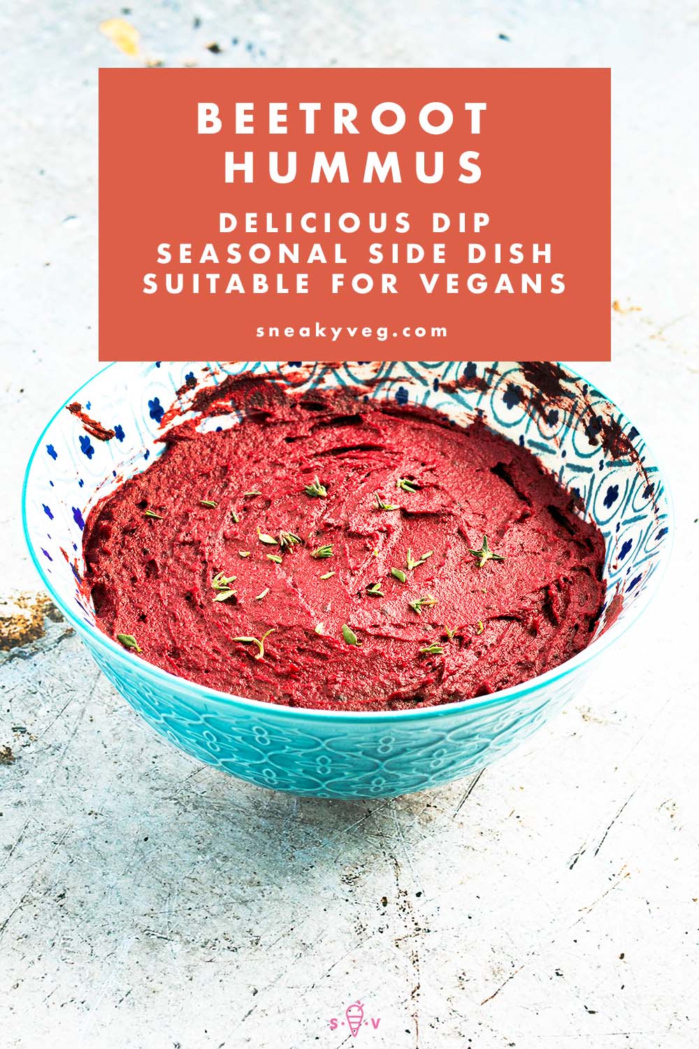 Roasted beetroot hummus - Sneaky Veg