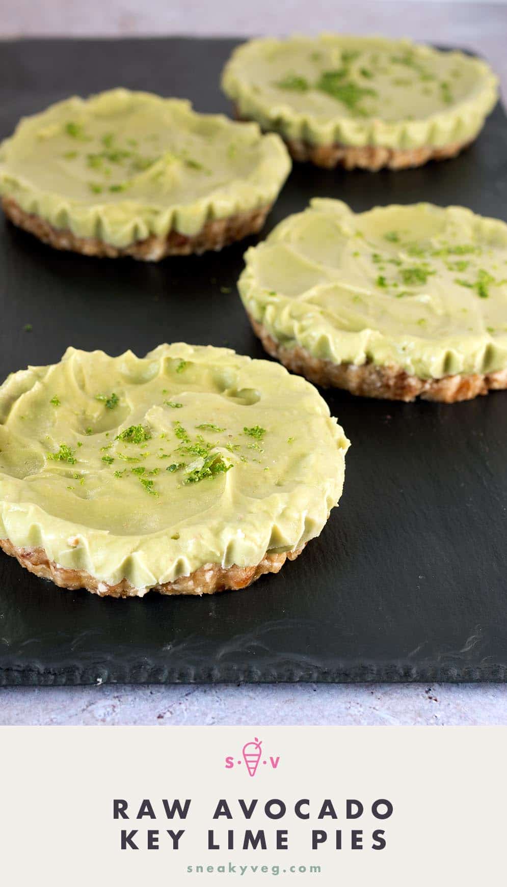 Mini raw avocado key lime pie - a healthy avocado dessert | Sneaky Veg