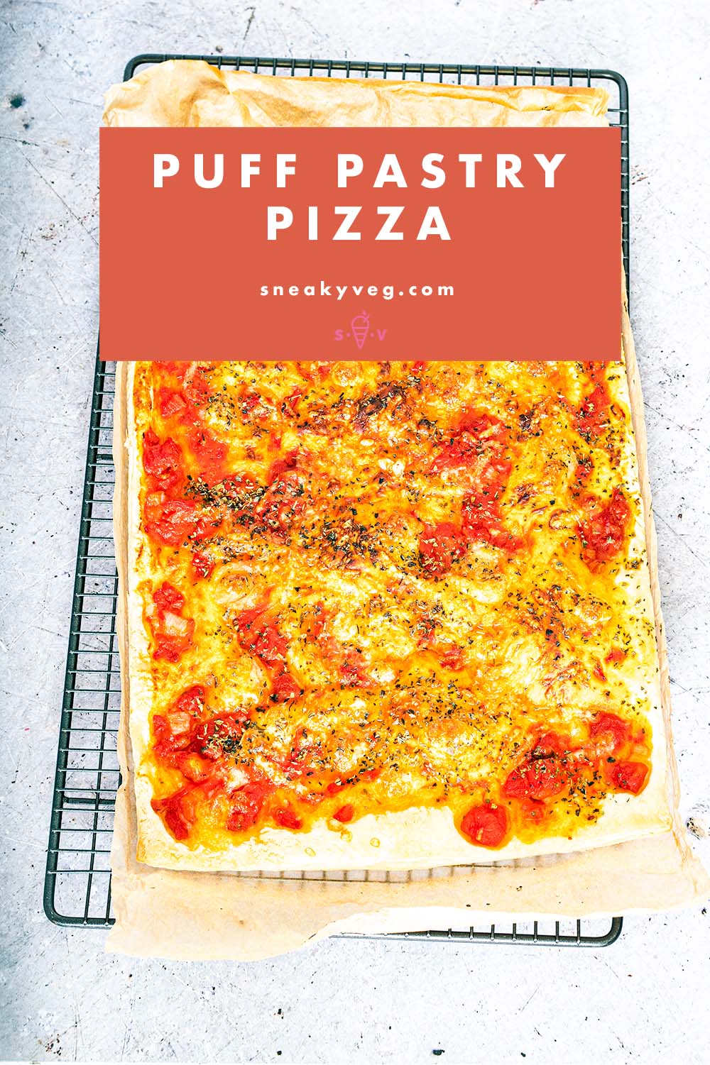 Easy puff pastry pizza - Sneaky Veg