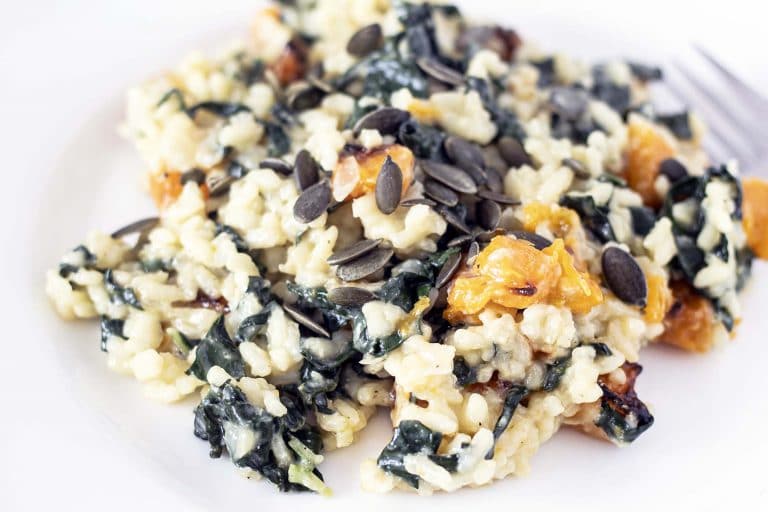 Butternut squash and kale risotto | vegan - Sneaky Veg