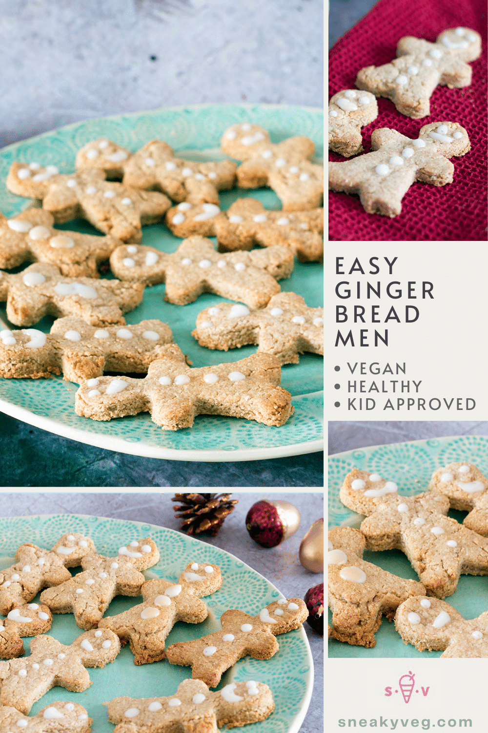 Healthy gingerbread men | vegan - Sneaky Veg