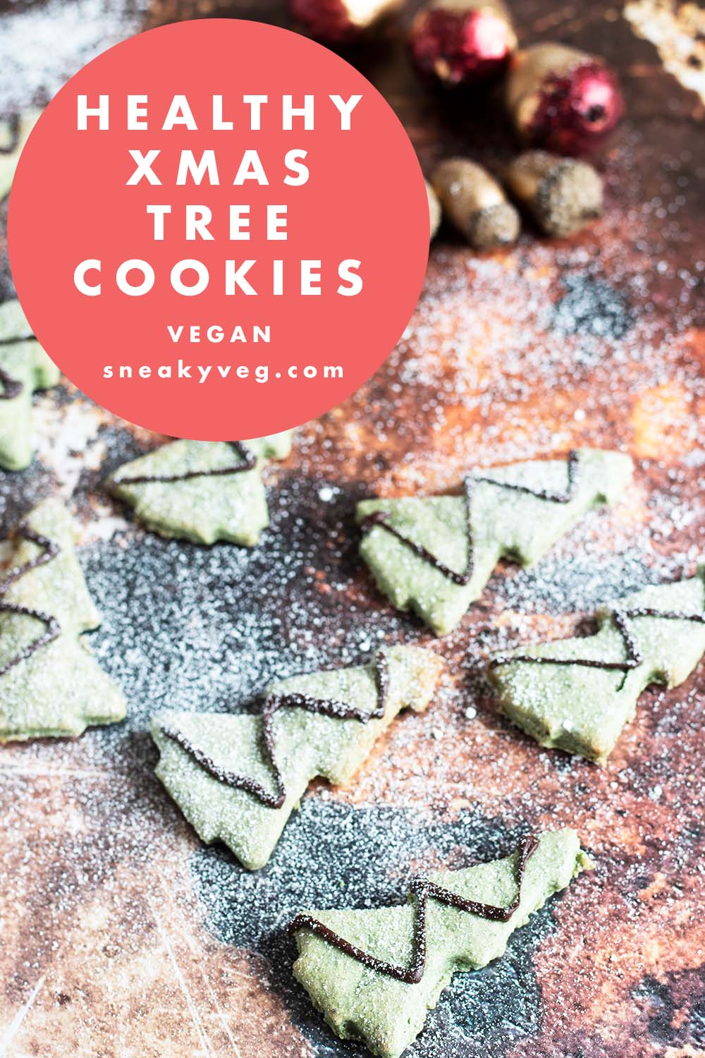 Christmas tree cookies - vegan - Sneaky Veg