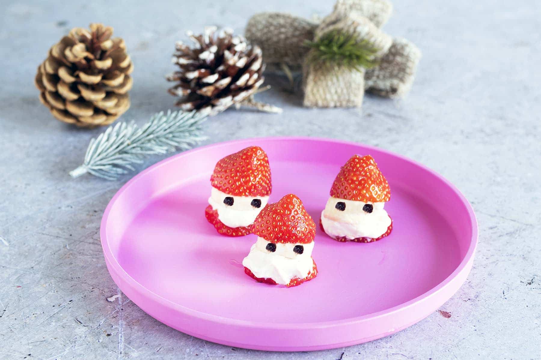 Banana and strawberry Santas - Sneaky Veg